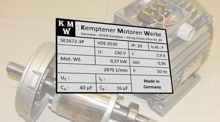 Selbsttest „Motortypenschild 7“ – Schülerunterlagen