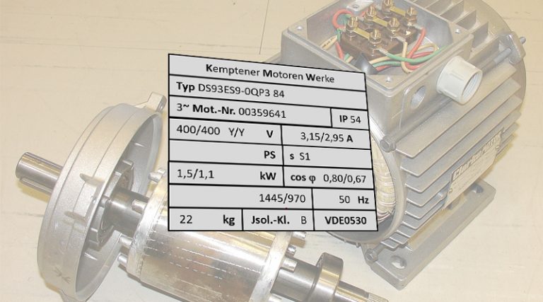 Selbsttest „Motortypenschild 8“ – Schülerunterlagen