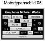 Motortypenschilder – Schülerunterlagen
